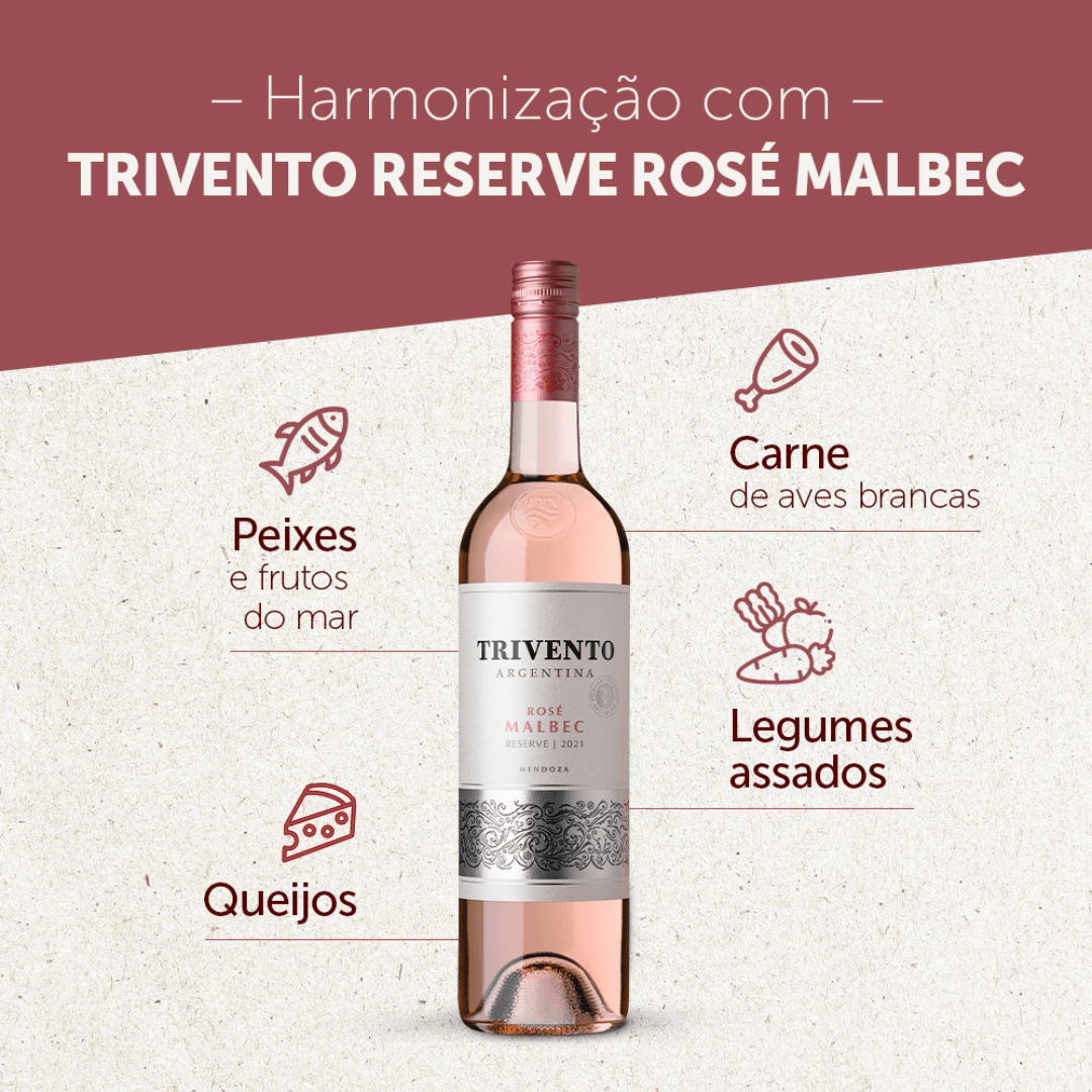 Vinho Rosé Argentino Trivento Malbec - Divvino