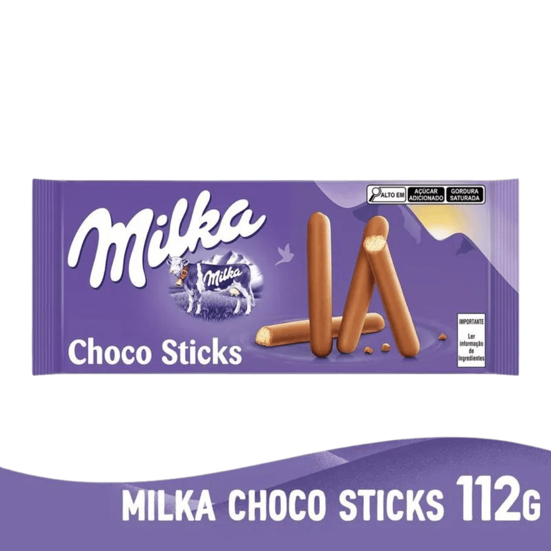 Biscoito Milka Choco Sticks 112g - Divvino